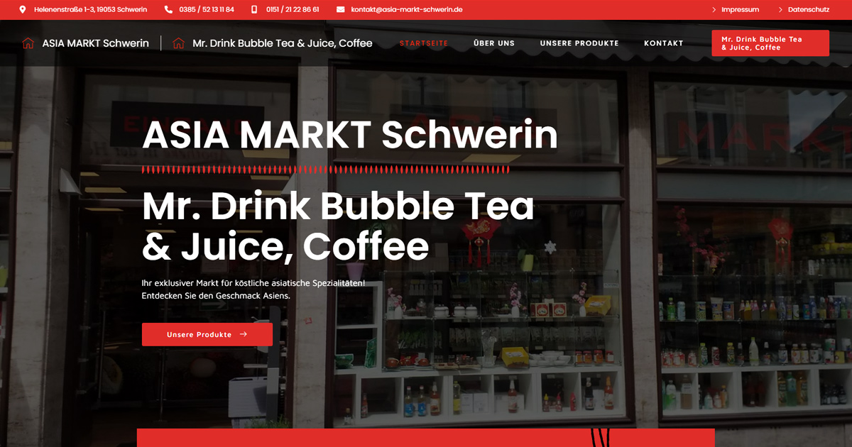 Startseite - ASIA MARKT Schwerin + Mr. Drink Bubble Tea & Juice, Coffee